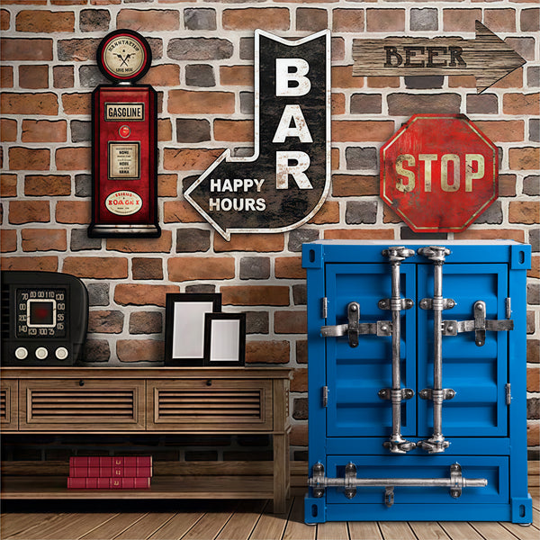 Industrial-style Container Storage, Side Table, End Table | EP ...