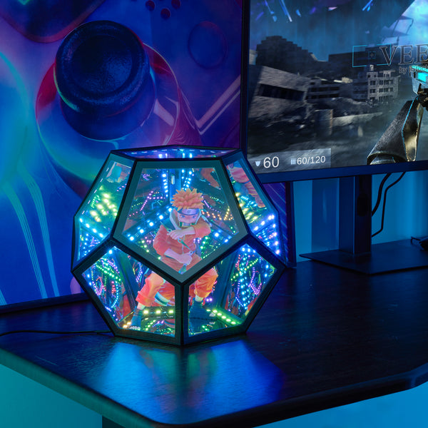 Acrylic Display Case with infinity RGB Light, Dustproof Showcase Stora ...