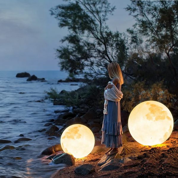 3D Moon Floor Lamp for Indoor & Outdoor, LED Moon Lights | EP Designlab ...