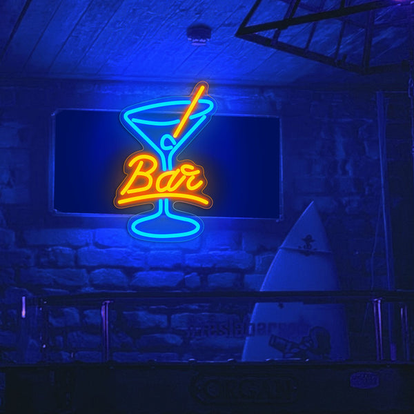 orange vertical BAR goblet neon sign – EP Designlab LLC
